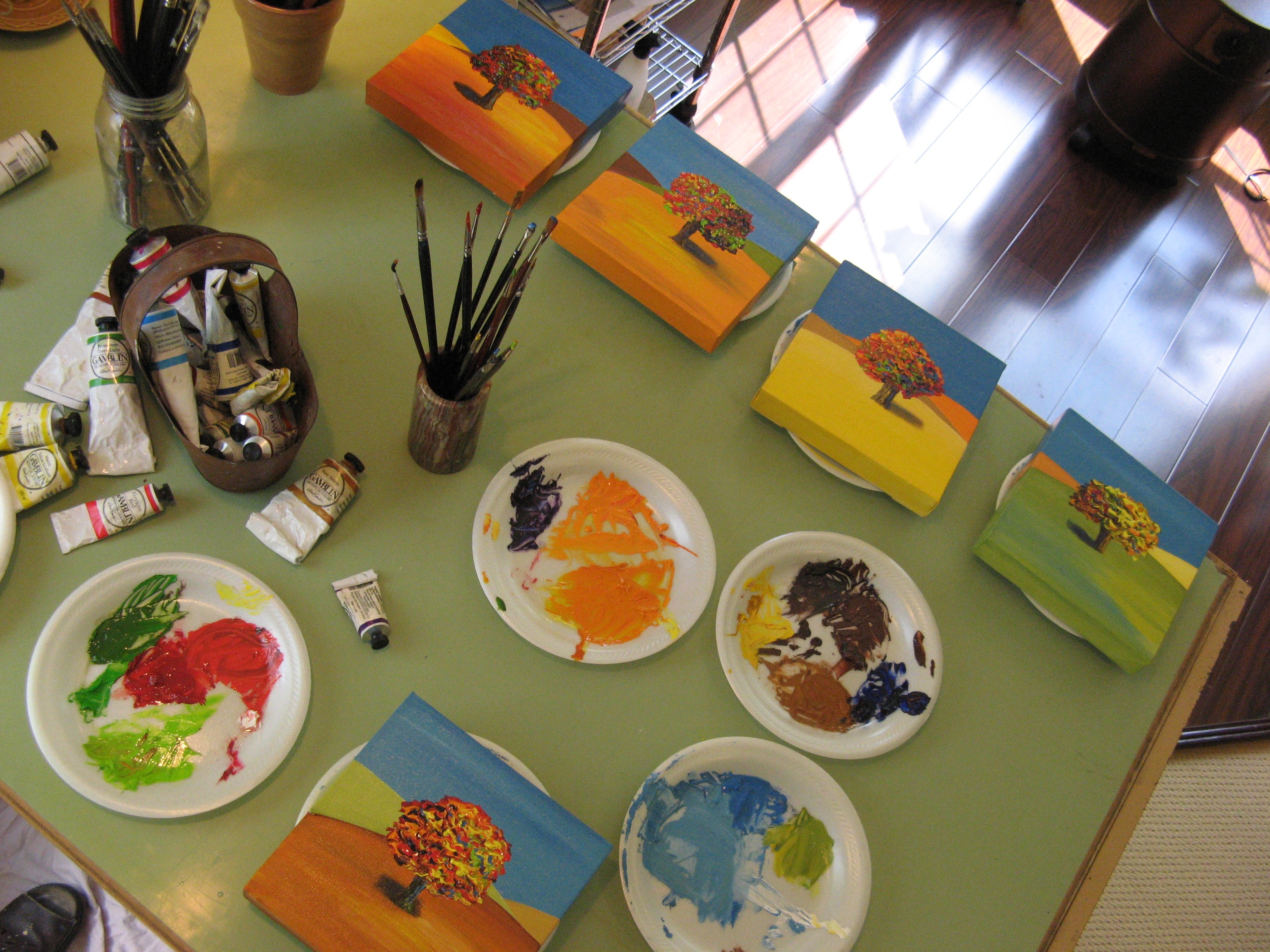 finished autumn trees | Art by Marie Scott