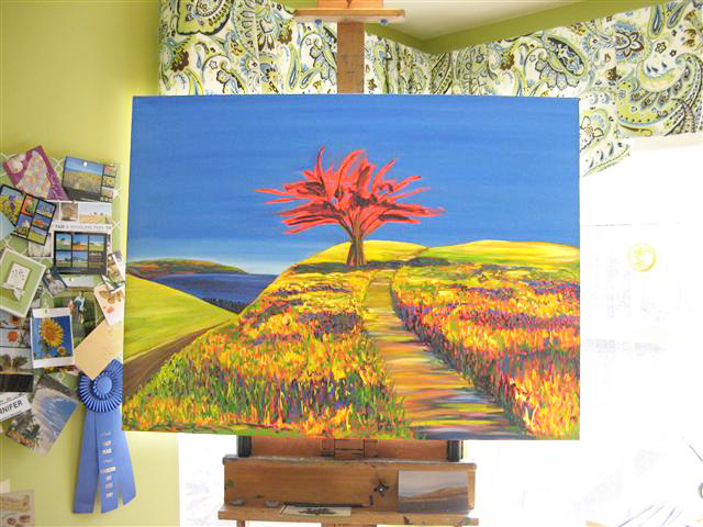 Painting “Mt. Tam” (Part 3) | Art by Marie Scott