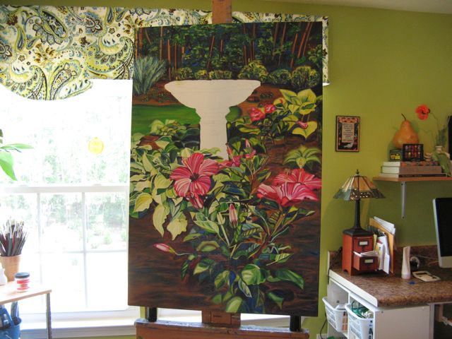 painting “bird bath” (part 2) | Art by Marie Scott